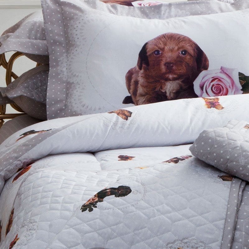 Jogo de Cama Dog Lily Kacyumara | MadeiraMadeira