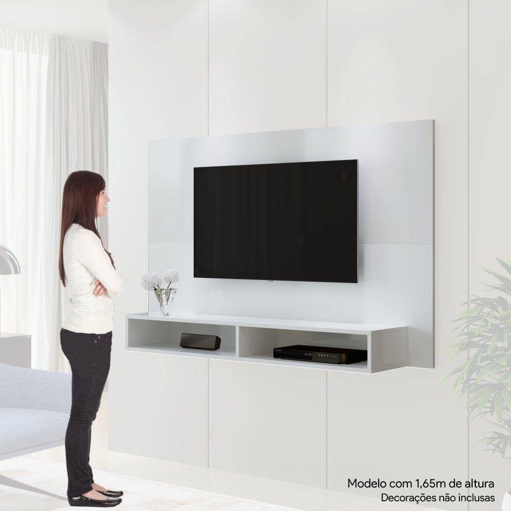 Painel para TV até 47 Polegadas Coral Kaiki Móveis Cor Branco | MadeiraMadeira