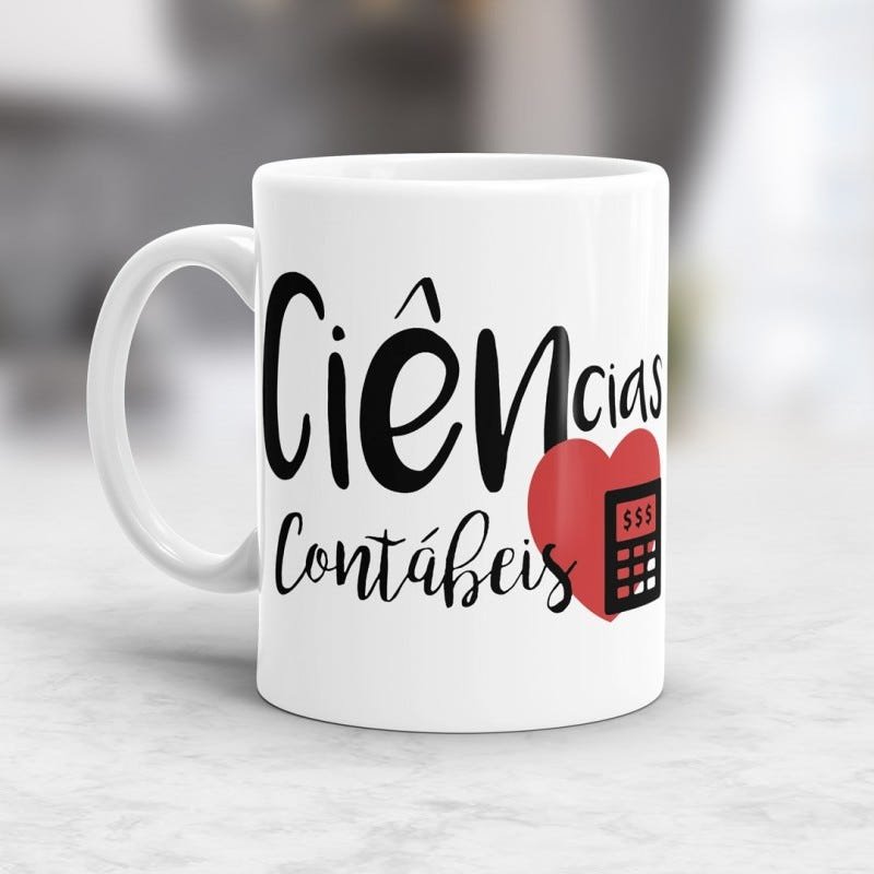 Caneca Porcelana Wevans Ciências Contábeis Único | MadeiraMadeira