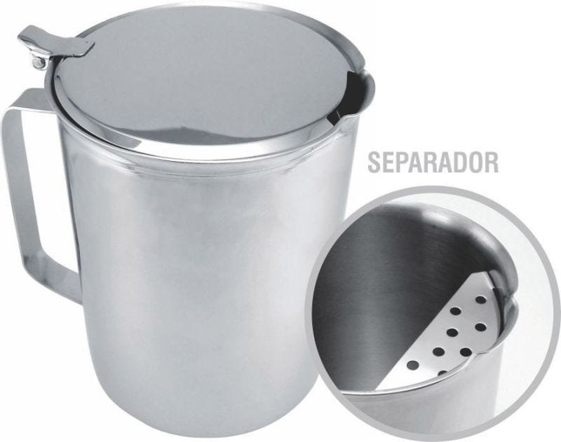 Jarra Inox Com Tampa E Separador De Gelo - GP INOX | MadeiraMadeira