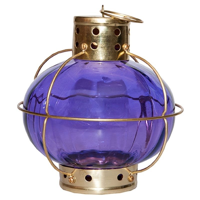 Lanterna Indiana Onion Purple em Metal - 20x18 cm | MadeiraMadeira
