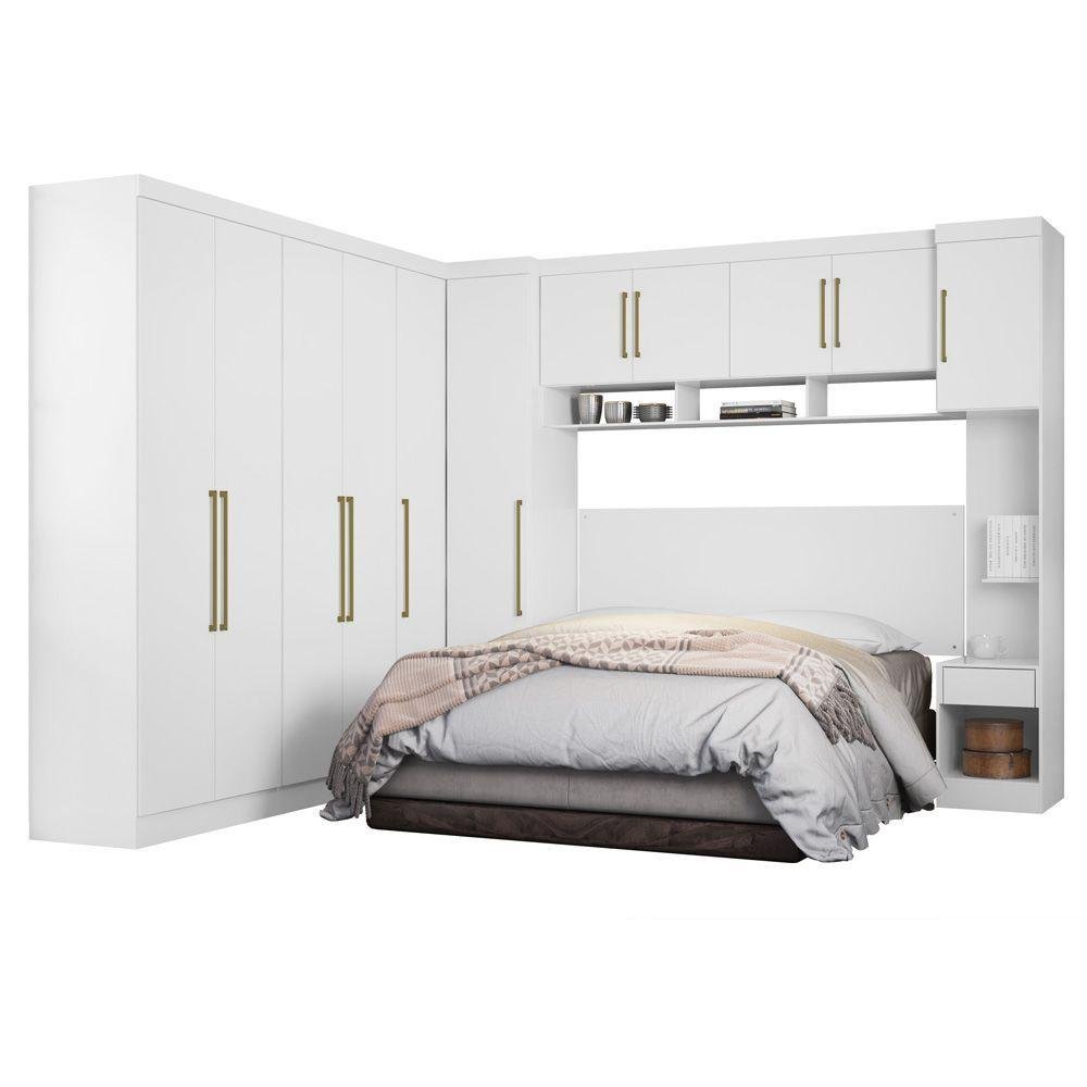 Guarda Roupa Modulado Casal 10 Branco 77010 | MadeiraMadeira