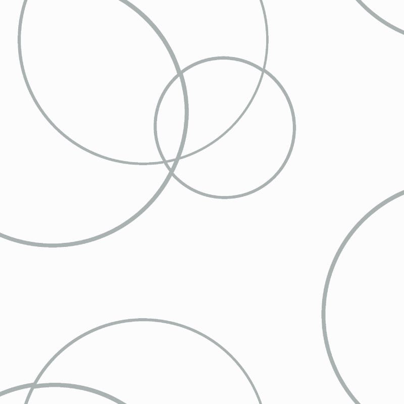 Papel de Parede Moderno Abstrato Branco e Cinza Cirque | MadeiraMadeira