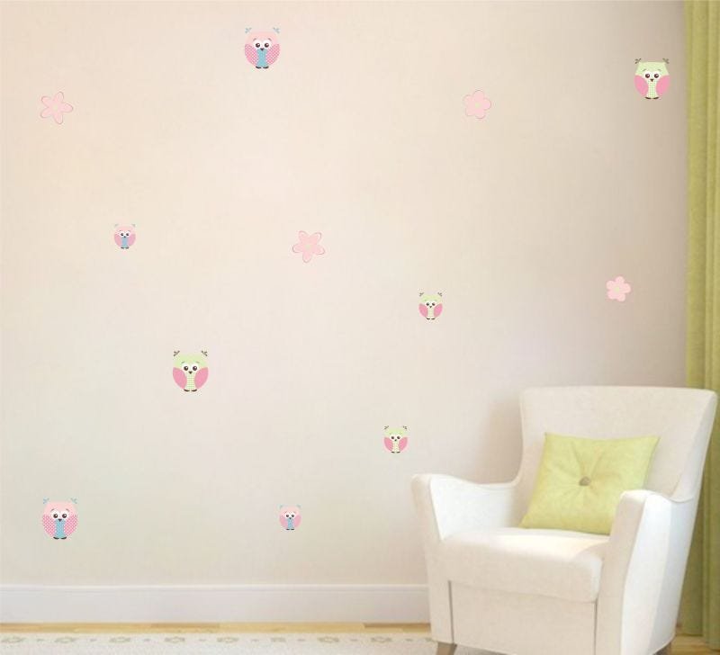 Adesivo Infantil Estamparia Corujinhas 044 | MadeiraMadeira