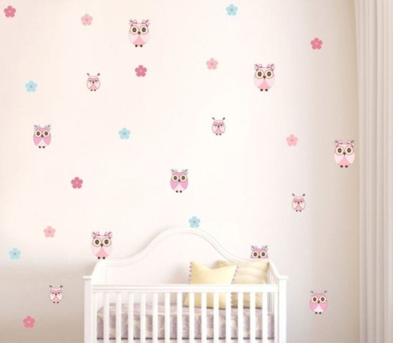 Adesivo Infantil Estamparia Corujinhas | MadeiraMadeira