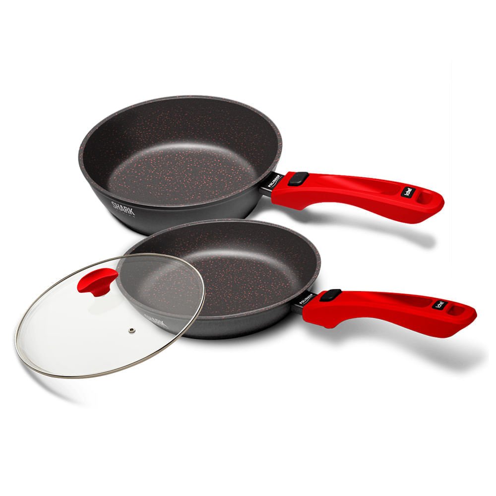 Panelas Ichef Polishop com Tampa - Sauté - Day By Day 24Cm - Vermelha ...
