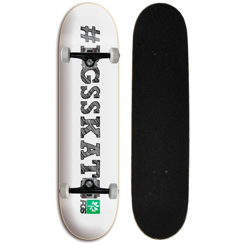 Skate Iniciante Montado Progress - PGS Hash Branco 7.8 | MadeiraMadeira