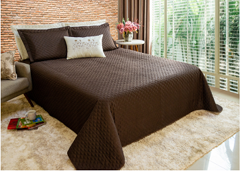 COBRE LEITO PEROLA CASAL 5 PEÇAS - TABACO | MadeiraMadeira