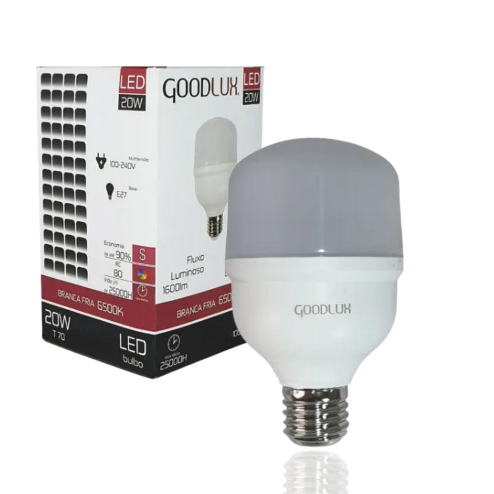 Lâmpada Led 20w Bulbo e27 6500k Branca Fria Goodlux | MadeiraMadeira