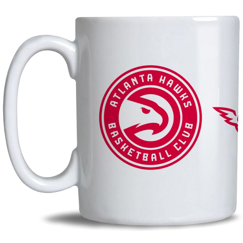 Caneca NBA Atlanta Hawks Oficial:Unissex/Branco/Único | MadeiraMadeira