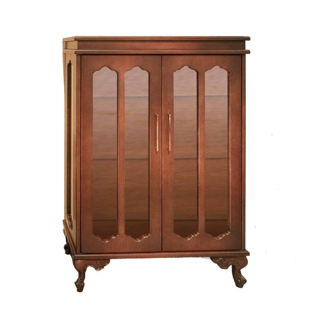 Cristaleira Louise 2 portas e Pés toneados - Vintage | MadeiraMadeira