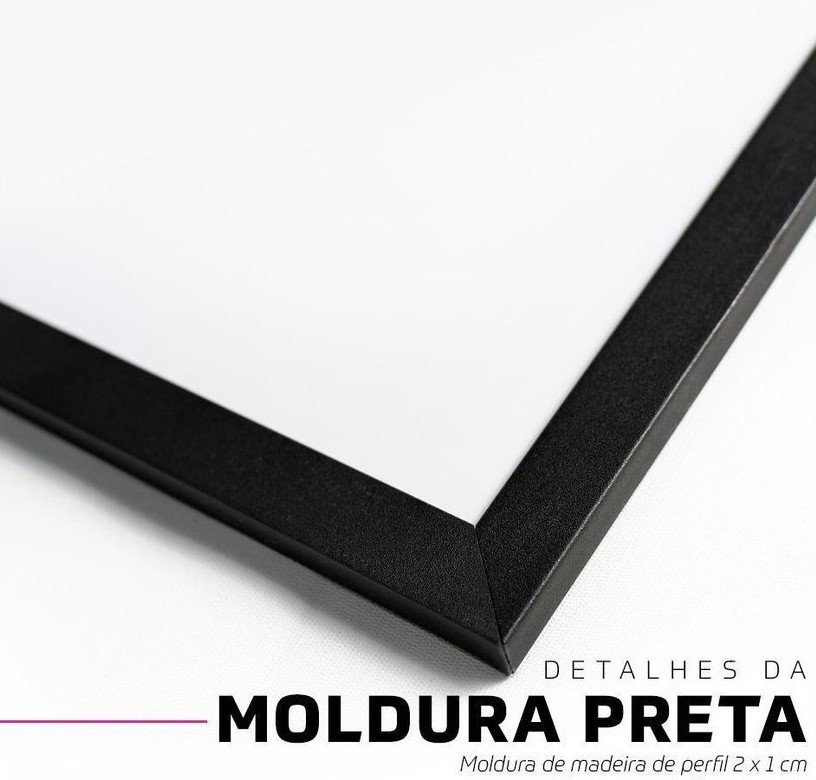 Quadro Decorativo 3 peças 60x40 C/ Moldura Geométrico Triângulos e ...