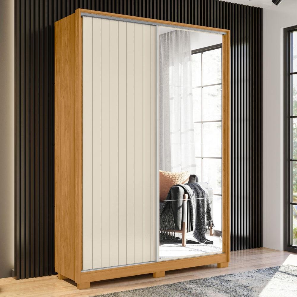 Guarda Roupa Frizatto c/2 Portas de Correr Flex e 4 Espelhos ...