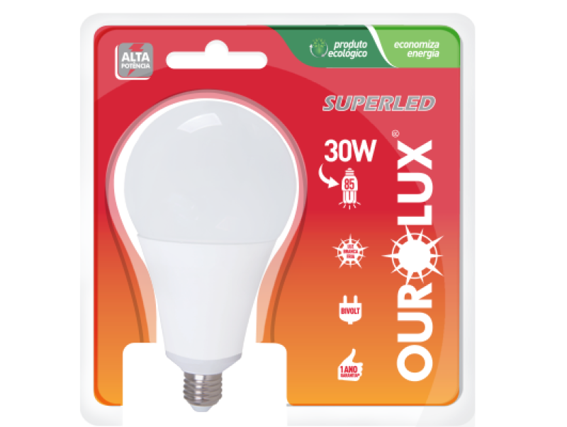 Lâmpada Super Led Bulbo Alta Potência 30.W Luz Branca | MadeiraMadeira