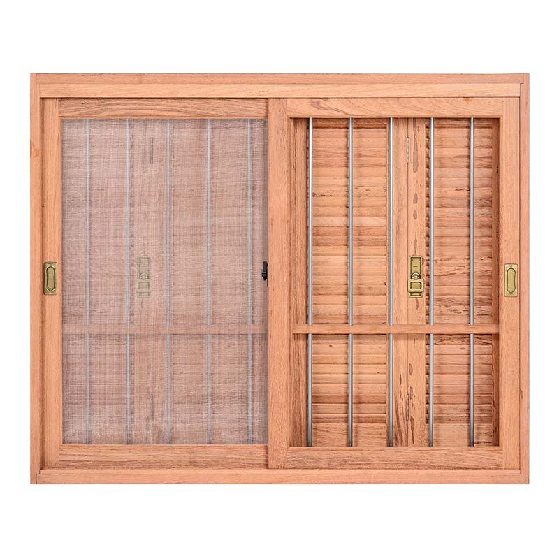 Janela de Madeira Vitro de Correr Com Veneziana Pantográfica Grade e ...