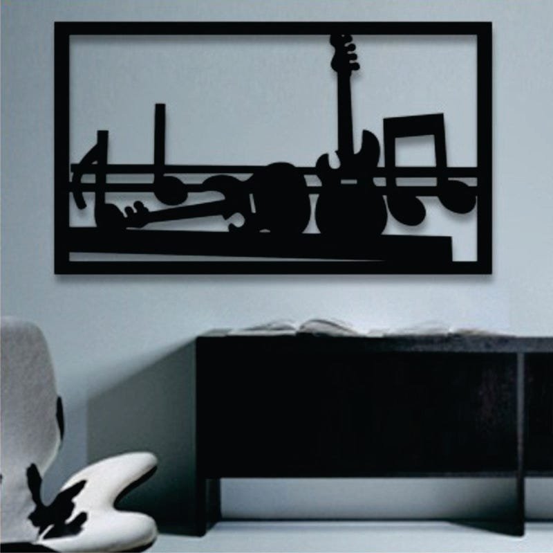 Quadro Adorno Musical Pauta Musical em Mdf Vazado para Decoraçã ...