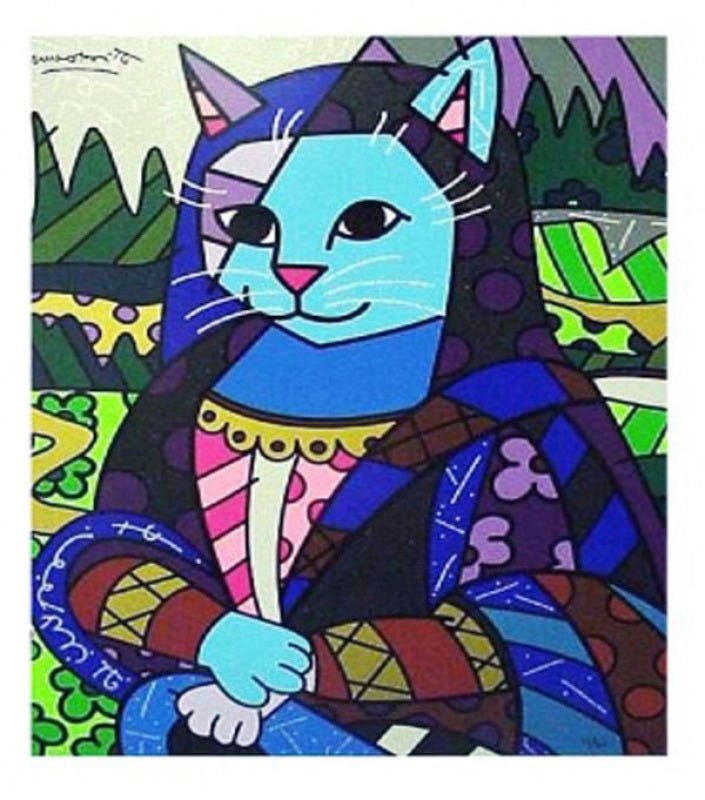 Poster - Original Romero Britto - Monacat - Medidas 73 X 58 CM ...