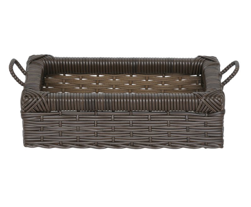 Bandeja Artesanal 28x17x9cm Fibra Sintetica Tipo Junco / Vime ...