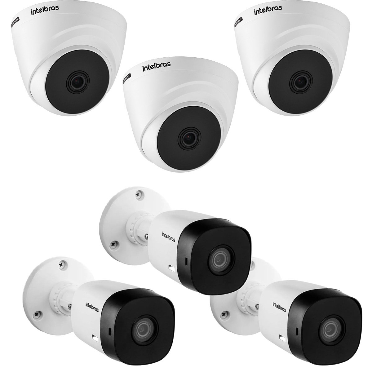 Kit 6 Câmera Intelbras 1220B e 1120D VHD Full HD 20M App Cel ...