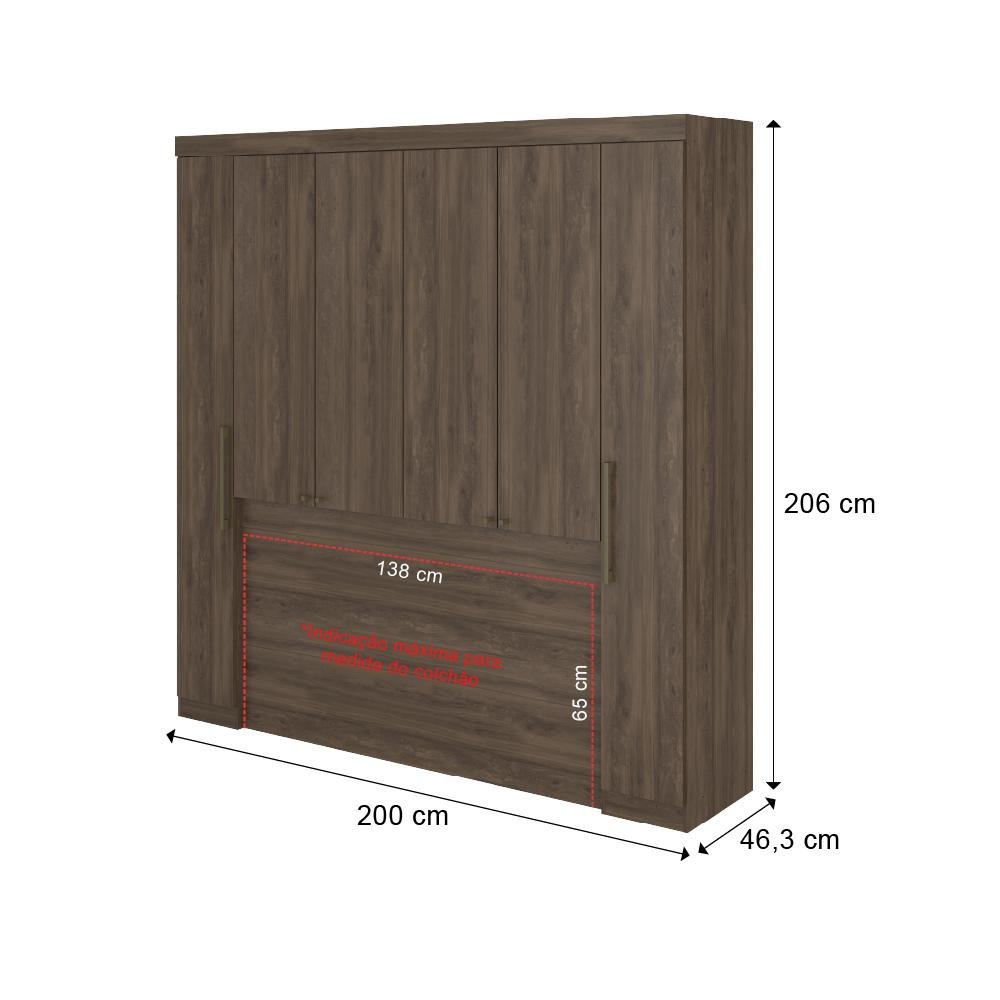 Guarda Roupa Solteiro 6 Portas com Escrivaninha e Painel de TV 55 ...