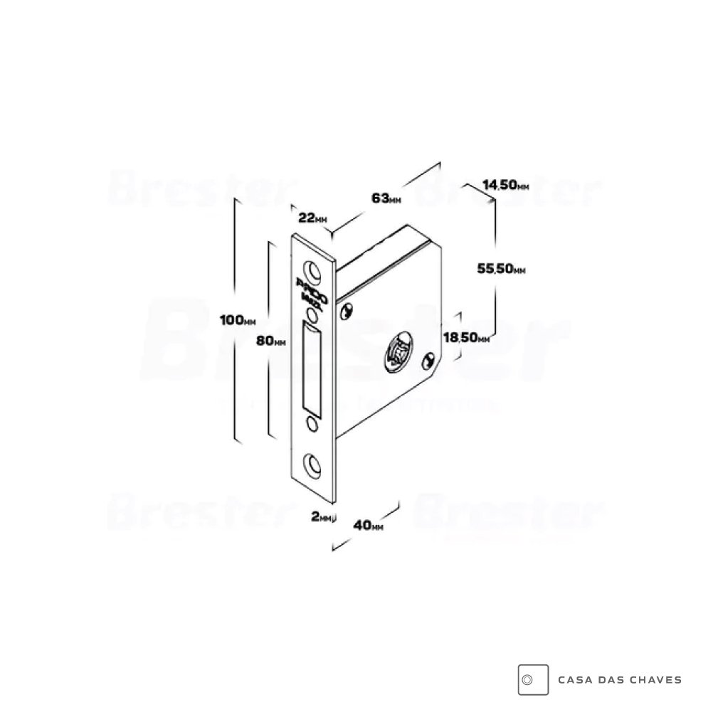 Fechadura Pado Auxiliar Tetra 1000 Tetra Auxiliar 1000 Preto ...