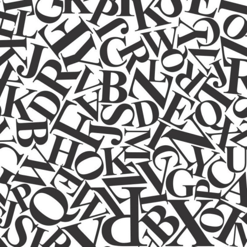 Papel de Parede Letras Embaralhadas Colante | MadeiraMadeira