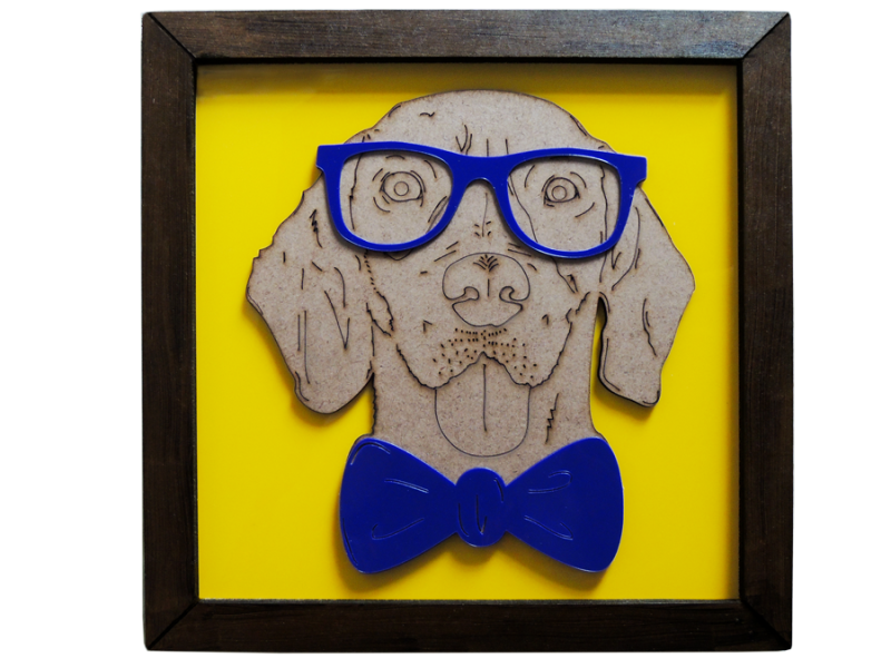 Quadro Decorativo - Modelo Geek Dog | MadeiraMadeira
