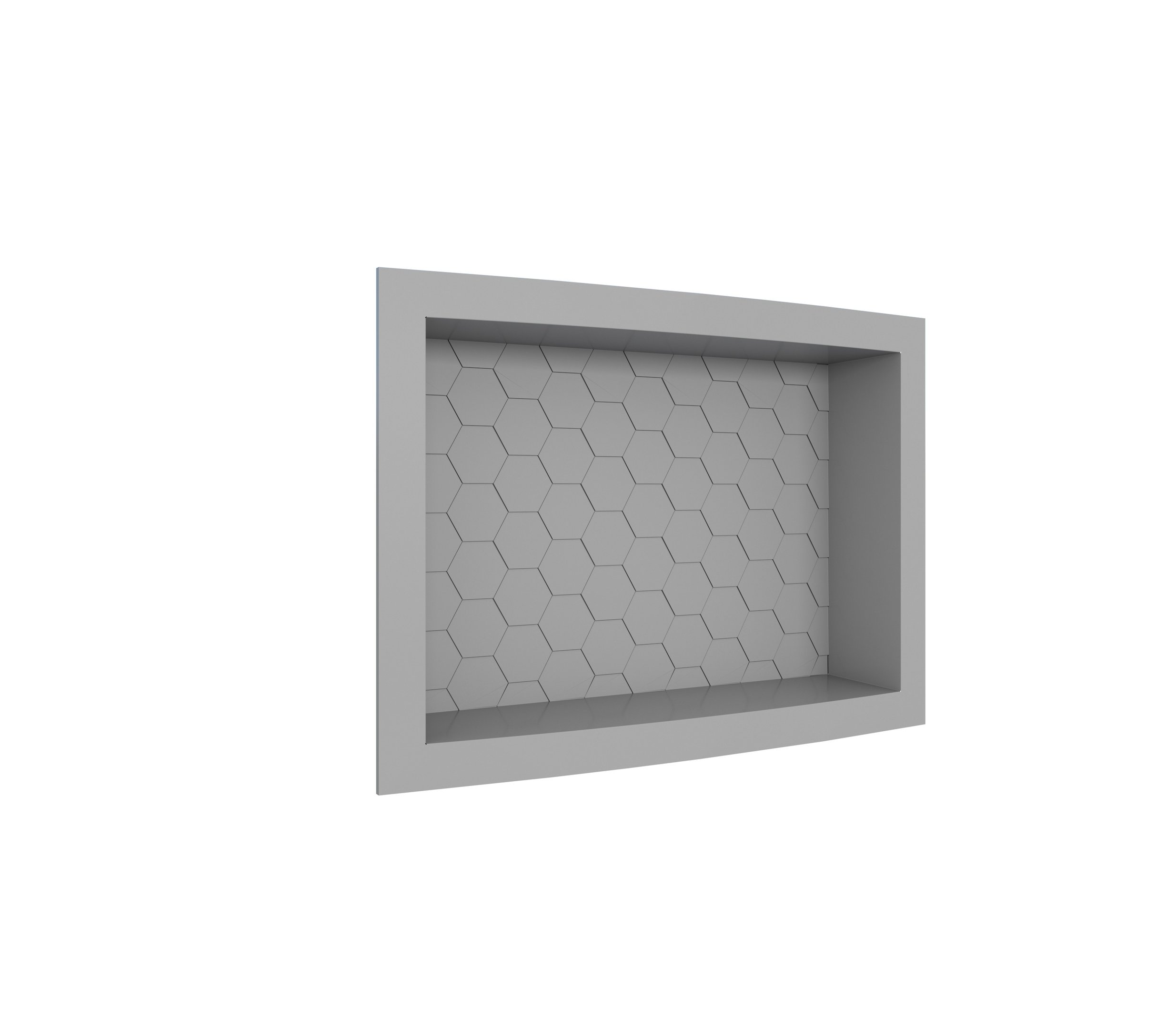 Nicho Para Banheiro em Plástico Injetado Max 40x27 Cinza Claro ...