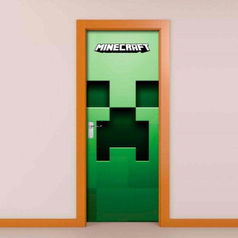 Adesivo Decorativo de Porta - Minecraft 1 - M 80x210 cm | MadeiraMadeira