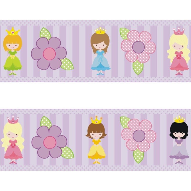 Faixa parede infantil flor princesa menina border adesivo 14 ...