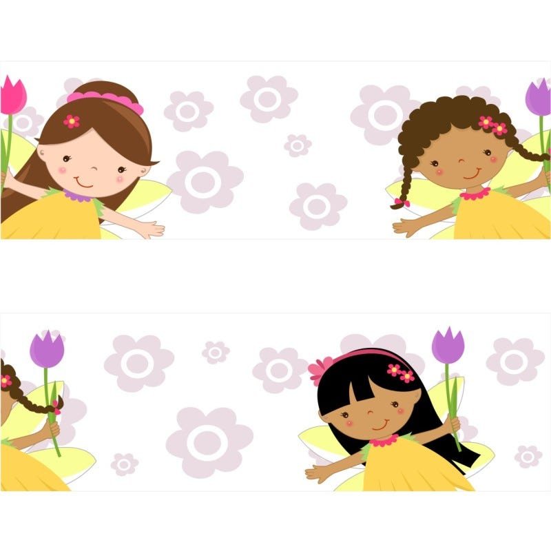 Faixa parede infantil border adesivo fada fadinha menina 11 ...