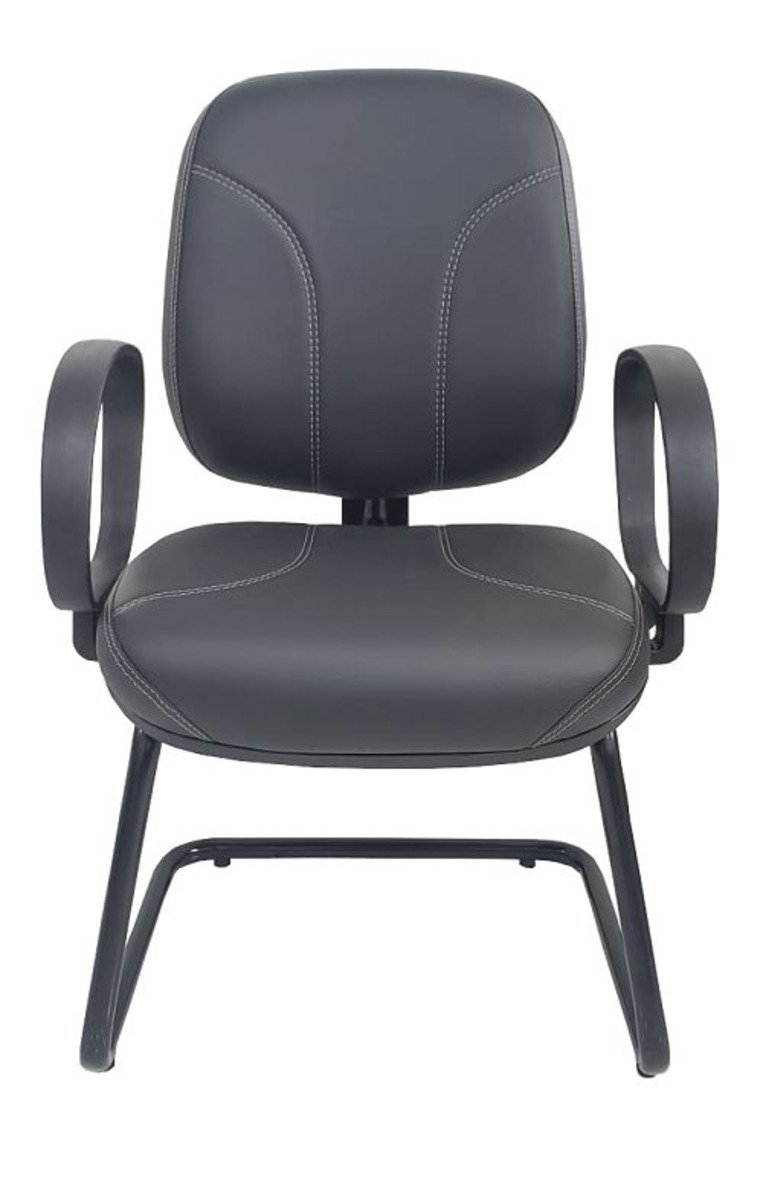 Cadeira Interlocutor para Escritório Linha Parma Preto | MadeiraMadeira