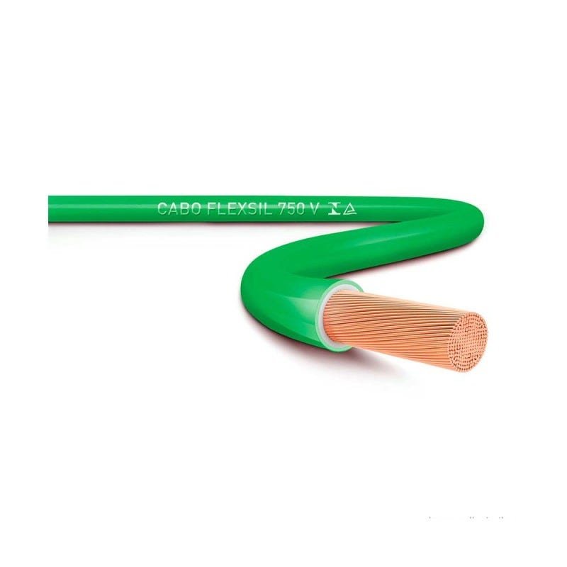 Cabo Flexível 4mm Verde 50M para até 750V Sil | MadeiraMadeira