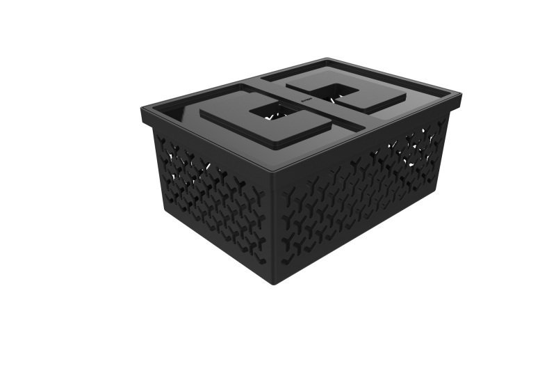 Cesto Organizador M Com Tampa Preto | MadeiraMadeira