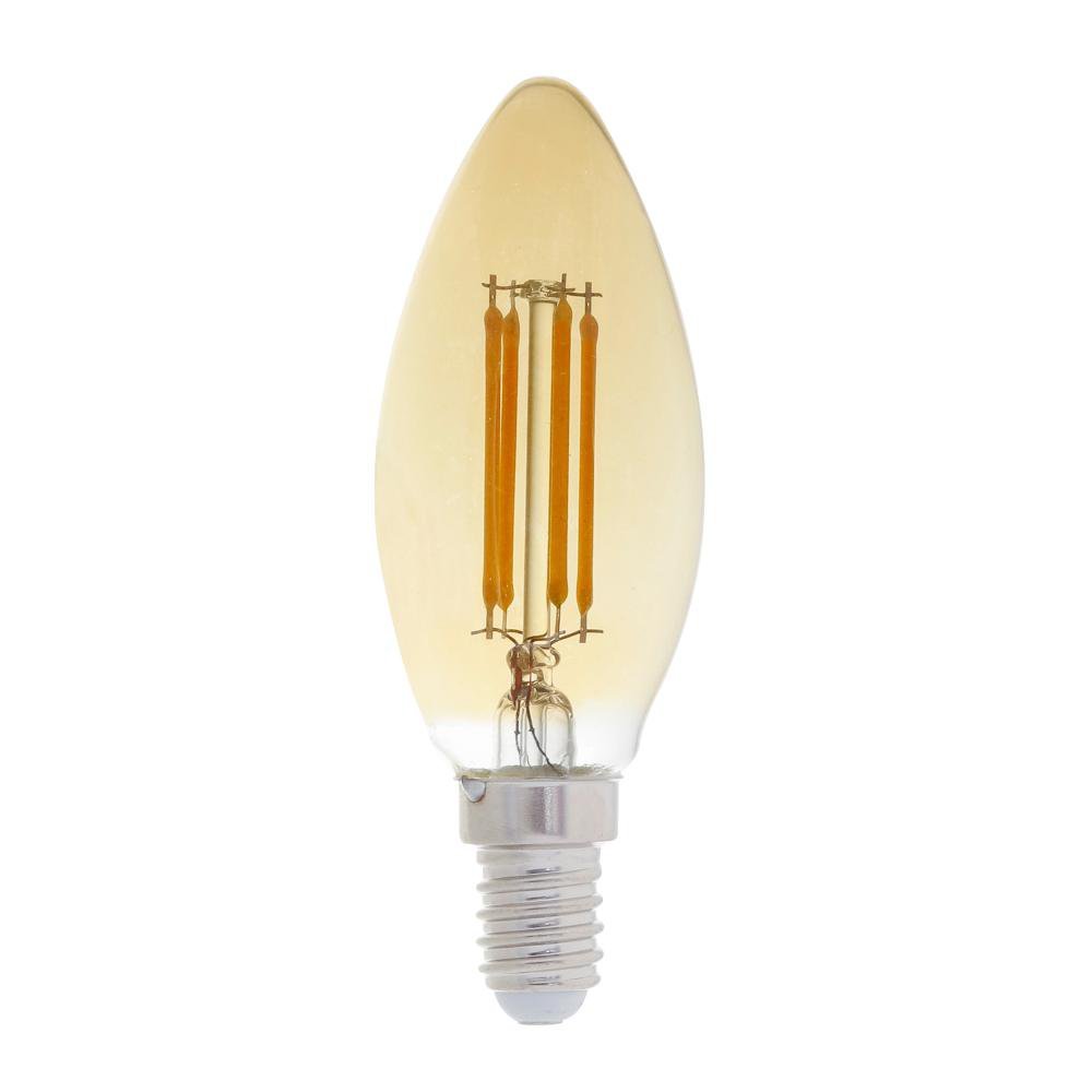 Kit 12 Lâmpadas Filamento Led Vela C35 4W 220V + Adaptador | MadeiraMadeira