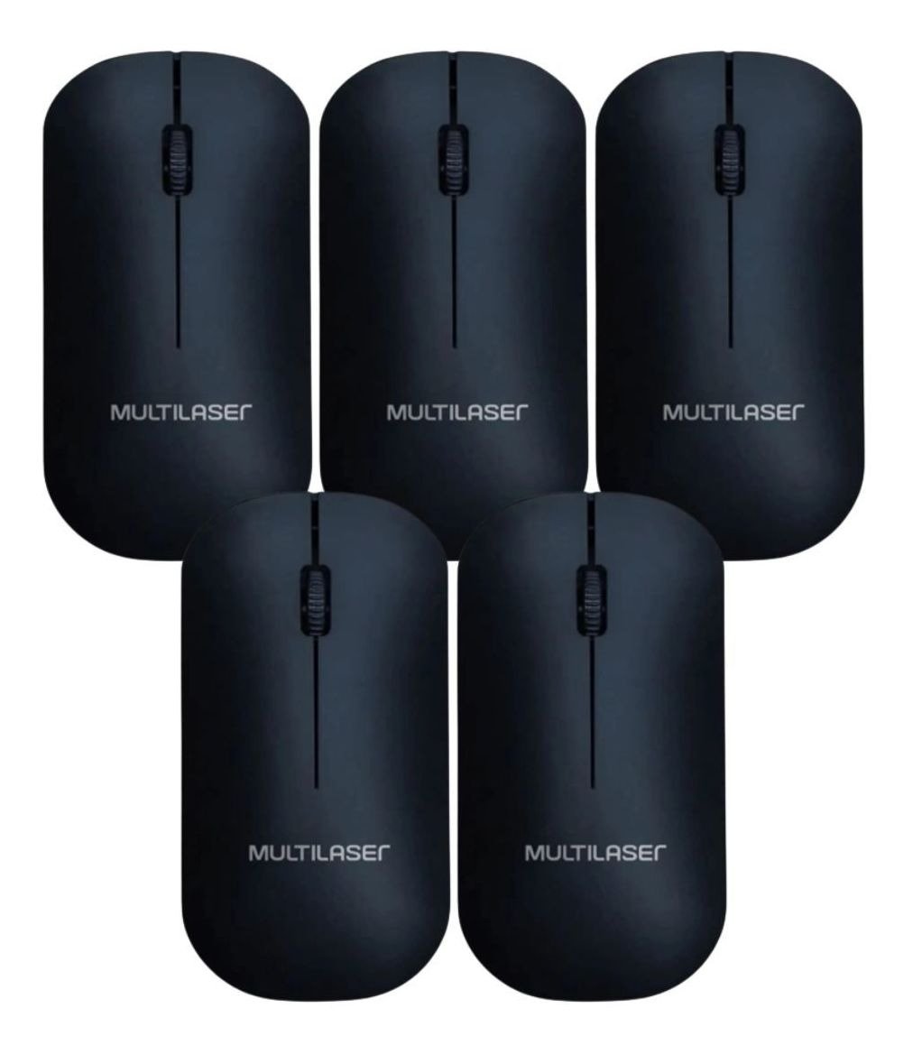 5 Mouses sem Fio Slim Box Usb Mo307 Multilaser | MadeiraMadeira