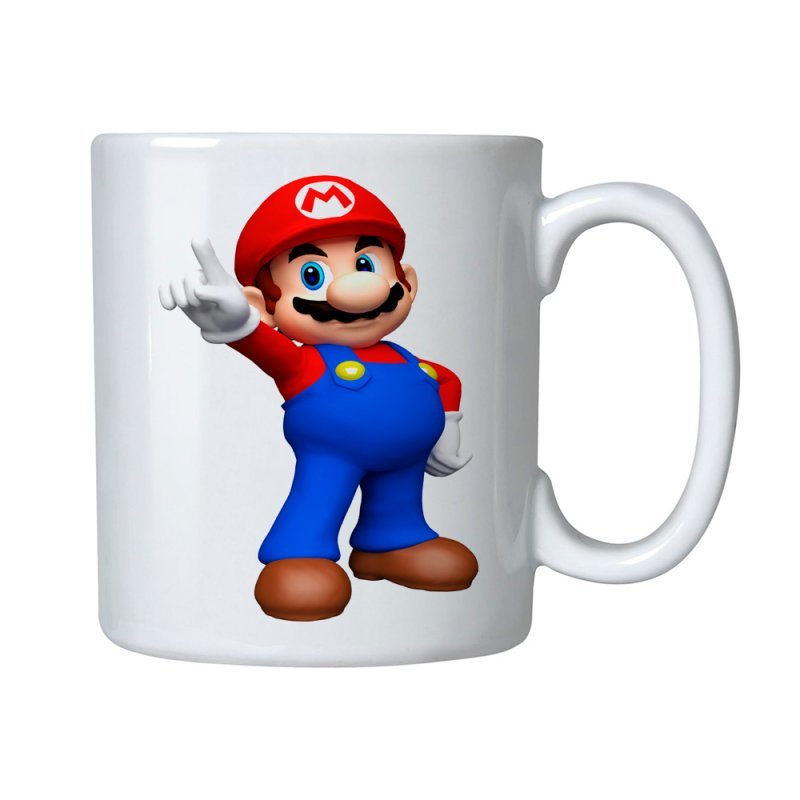 Caneca de Porcelana Mario Bross Dedo | MadeiraMadeira