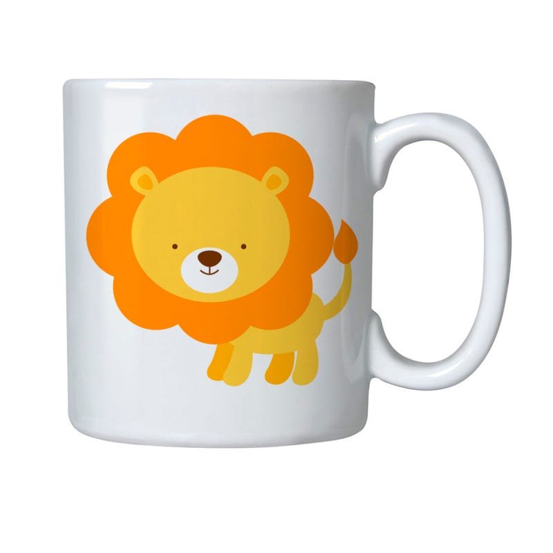 Caneca de Porcelana Leao Infantil Olhando | MadeiraMadeira