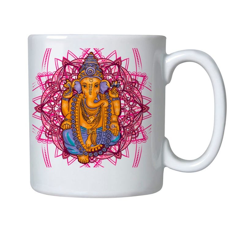 Caneca de Porcelana Elefante Maori Esoterico | MadeiraMadeira