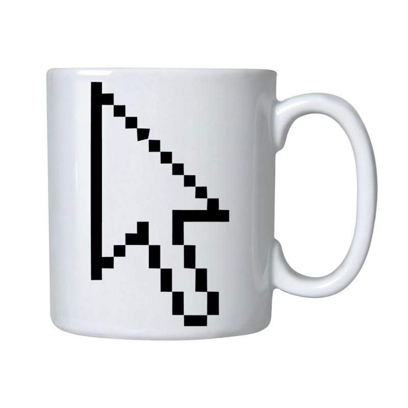 Caneca de Porcelana Seta Bits Nerd Computador Mouse | MadeiraMadeira