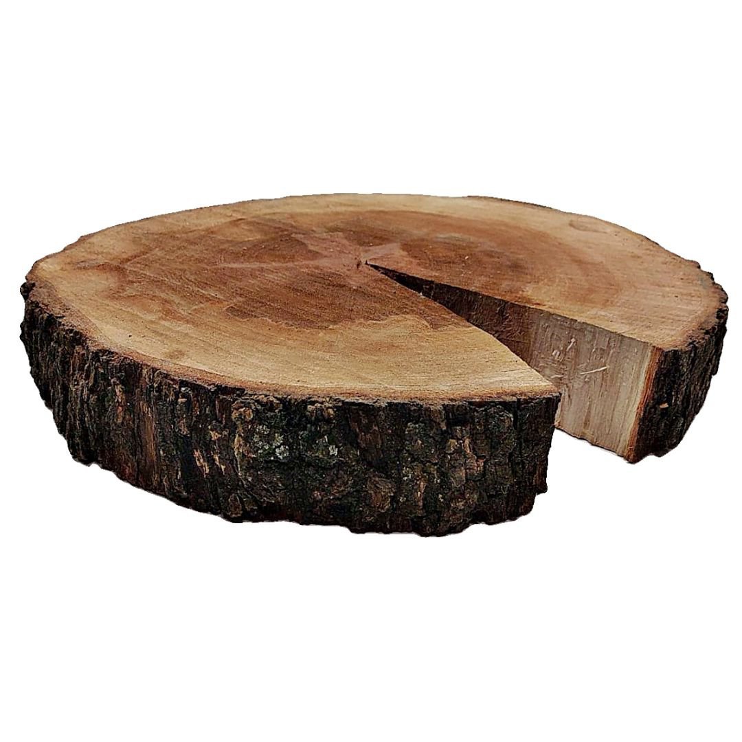 Bolacha de Madeira Rústica Aparada Rachada +-32 x 30 x 5,5cm ...