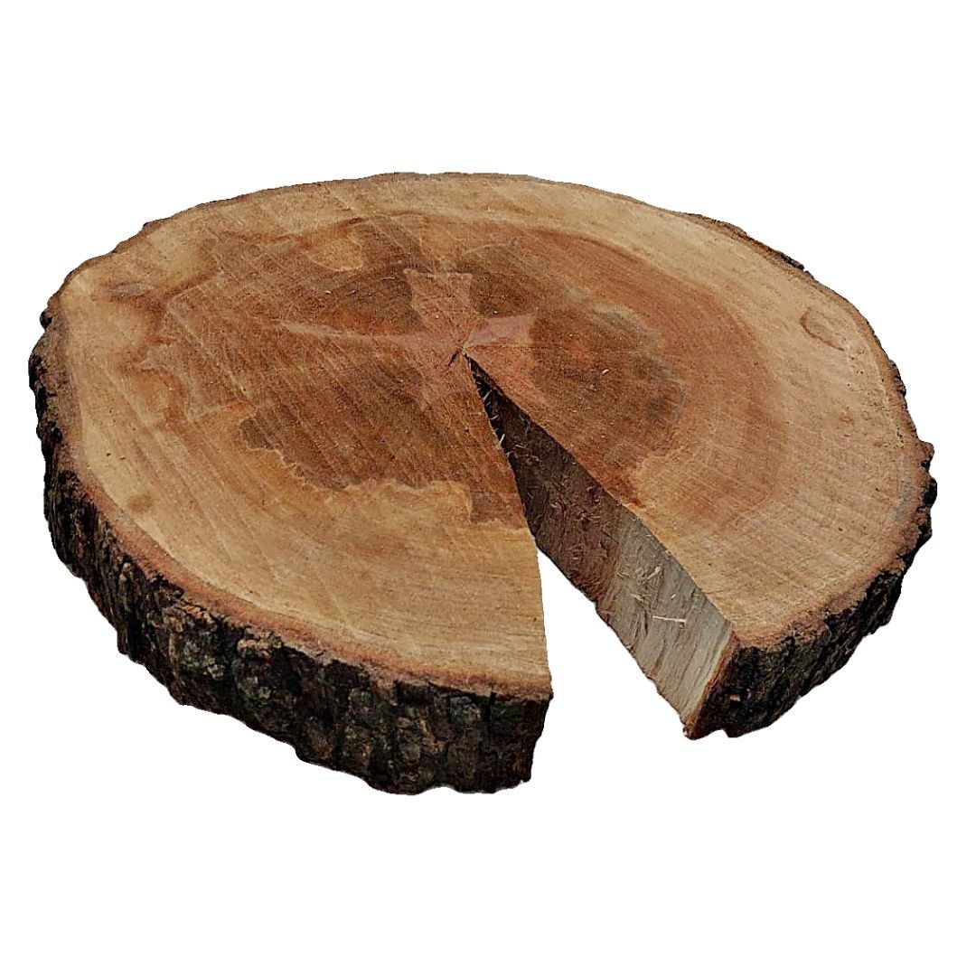 Bolacha de Madeira Rústica Aparada Rachada +-32 x 30 x 5,5cm ...