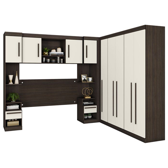Quarto Modulado Casal 9 Portas J00033X42 Amendoa Off White PLN ...