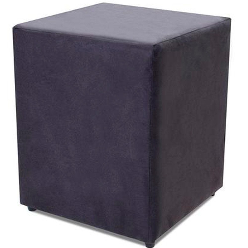 Puff Quadrado Suede Preto 35x45x35cm Decorativo Bf Colchões ...