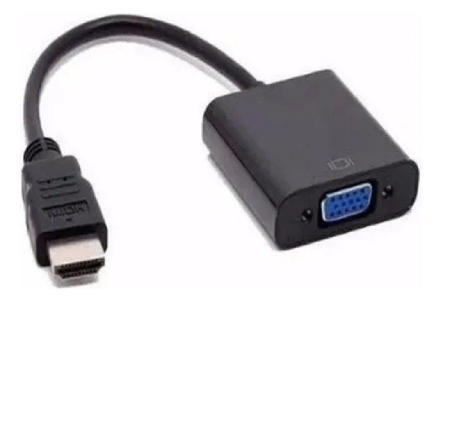 Conversor Hdmi Macho X Vga Fêmea Preto | MadeiraMadeira