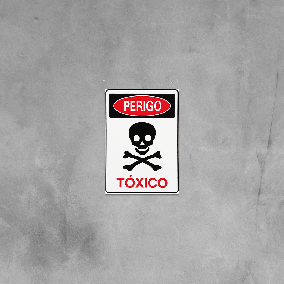 Combo 6 Placas De Sinalização Perigo Tóxico 20x30 Acesso - S-209 F9e ...