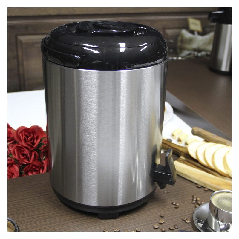 Kit Botijão Térmico Aço Inox Pressão Com Tripé Dobrável 2 Unidades 10 ...