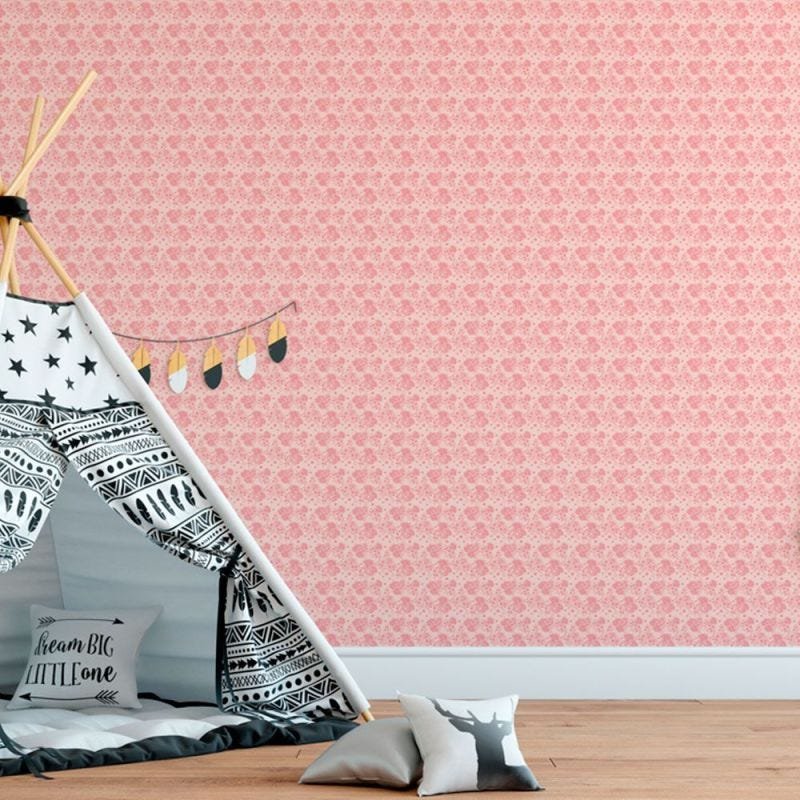 Papel de Parede Rosa Claro | MadeiraMadeira