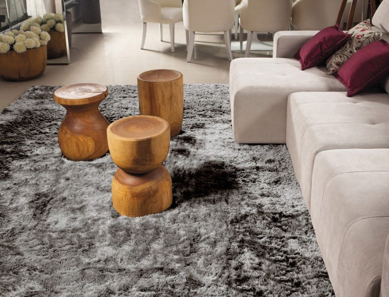 Tapete San Siro 1,00M x 1,40M Cinza Escuro | MadeiraMadeira