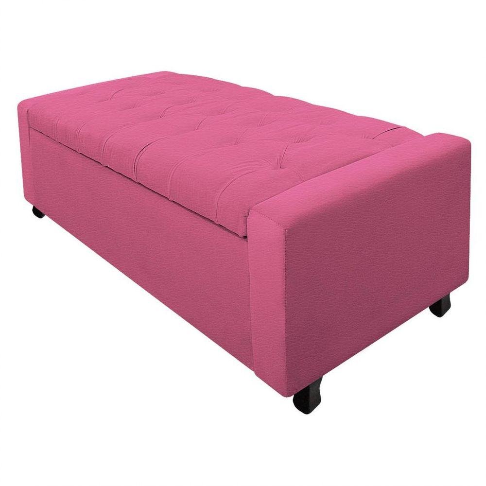 Calçadeira Estofada Liz P02 90 Cm Solteiro Corano Pink | MadeiraMadeira